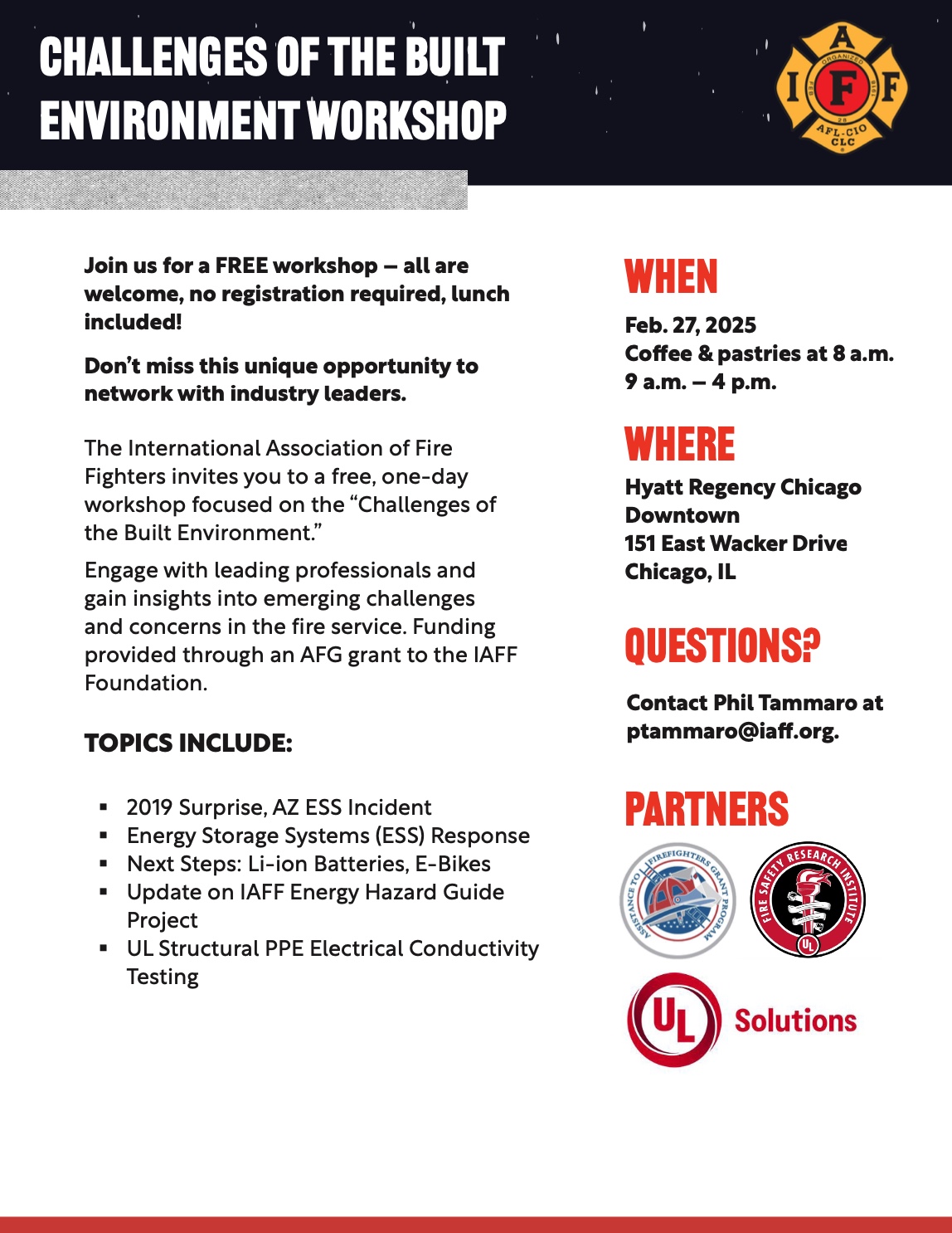 IAFF Challenges of the Built Environment Workshop – Associated Fire ...