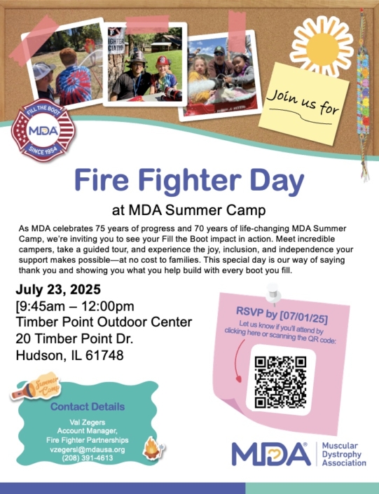 Firefighter Day at MDA Camp – Associated Fire Fighters of Illinois
